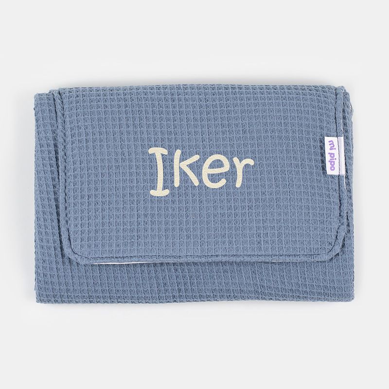 Cambiador Gofre Azul Personalizado – Mikeko.es